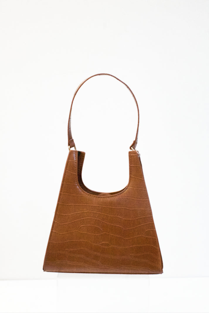 ARIES Tan Faux Croc Bag – Collection & Co